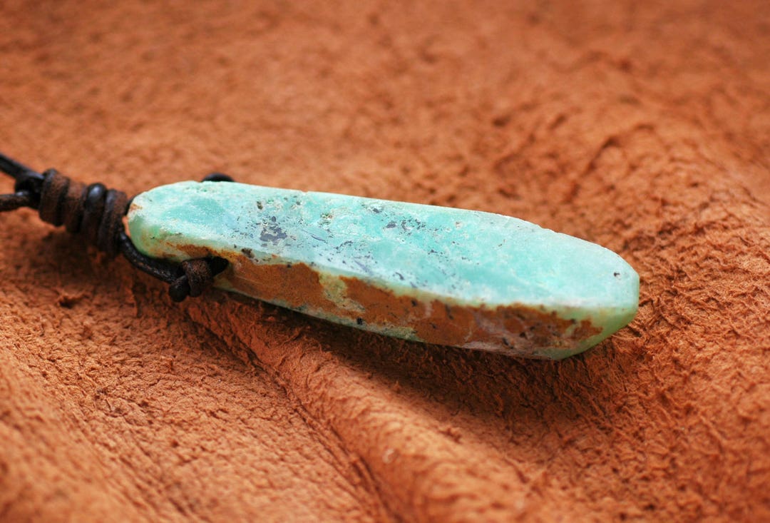 Colgante de gema de crisoprasa, verde - Etsy España