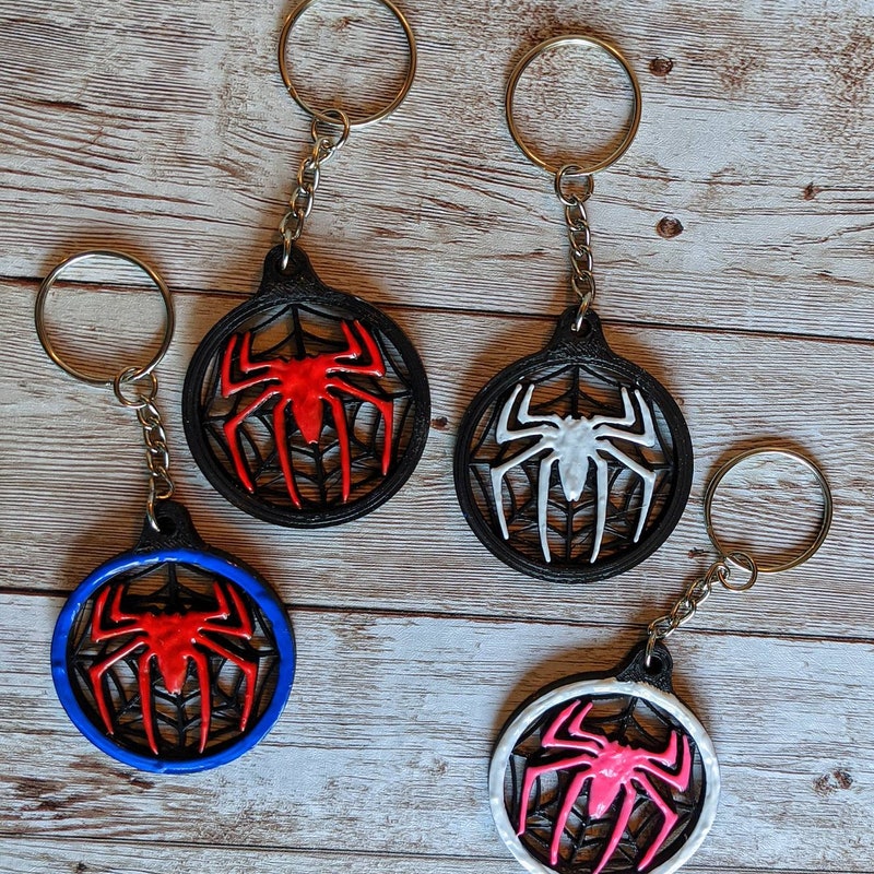 Spiderman Keychain - Etsy