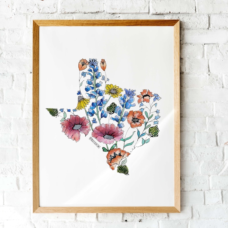 Texas Wildflower Print - Etsy
