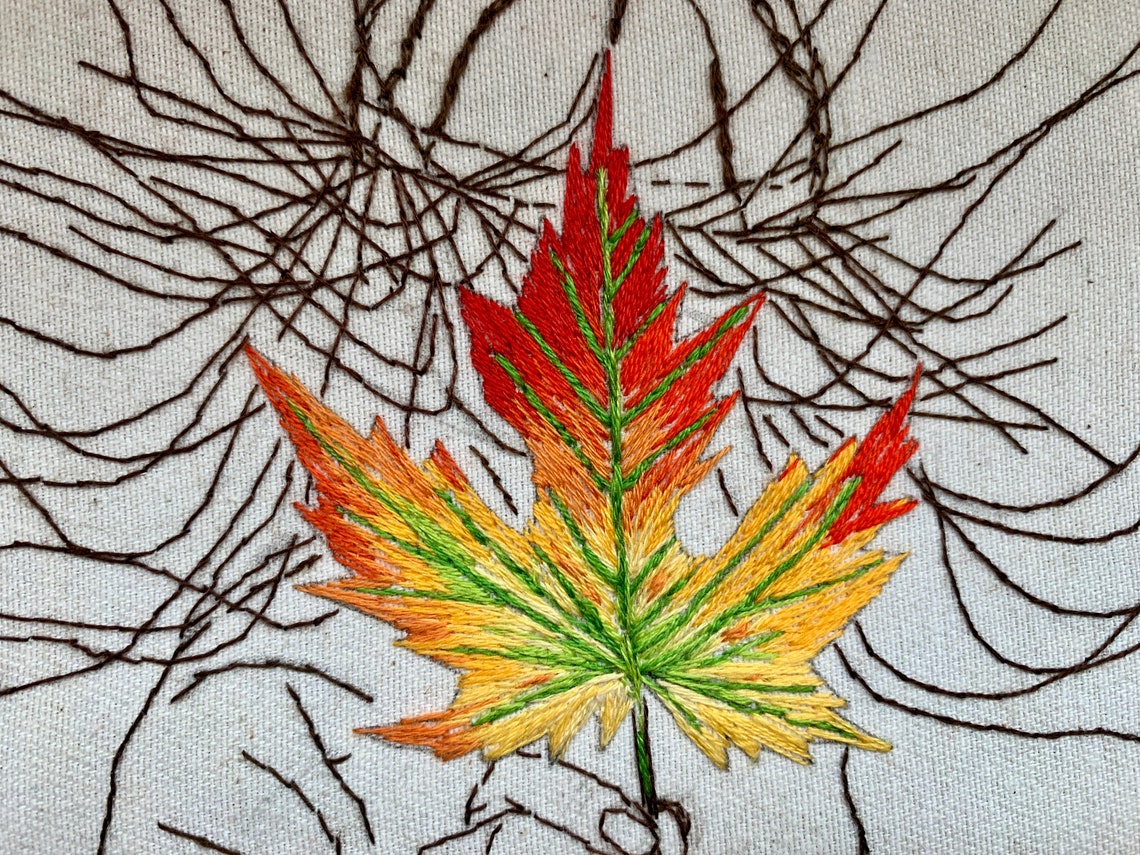 Fall Hand Embroidery Pattern PDF Embroidery Pattern Autumn - Etsy