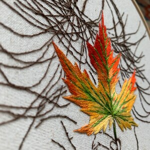 Fall Hand Embroidery Pattern, PDF Embroidery Pattern, Autumn Leaf ...