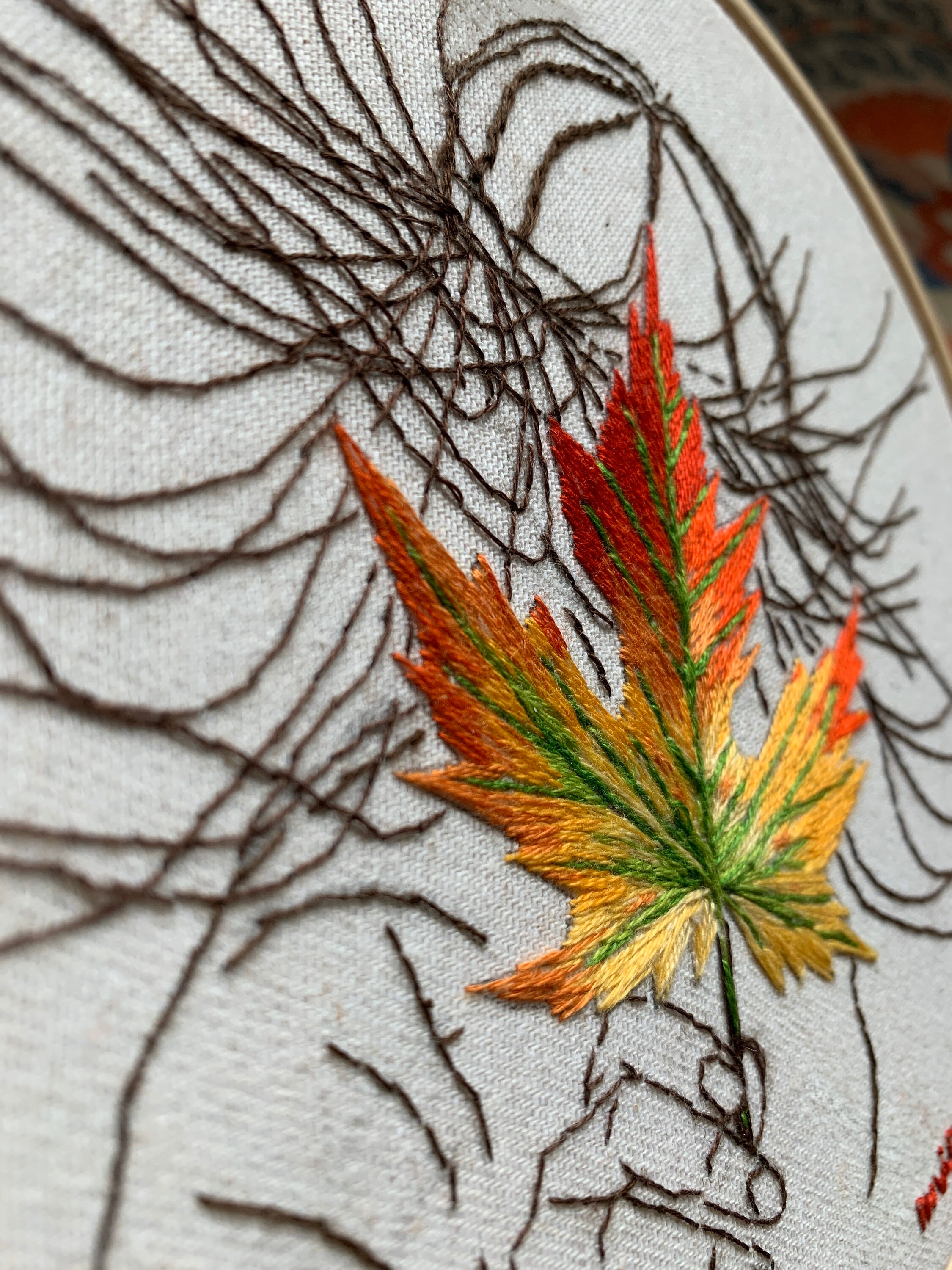 Fall hand embroidery pattern PDF embroidery pattern Autumn | Etsy