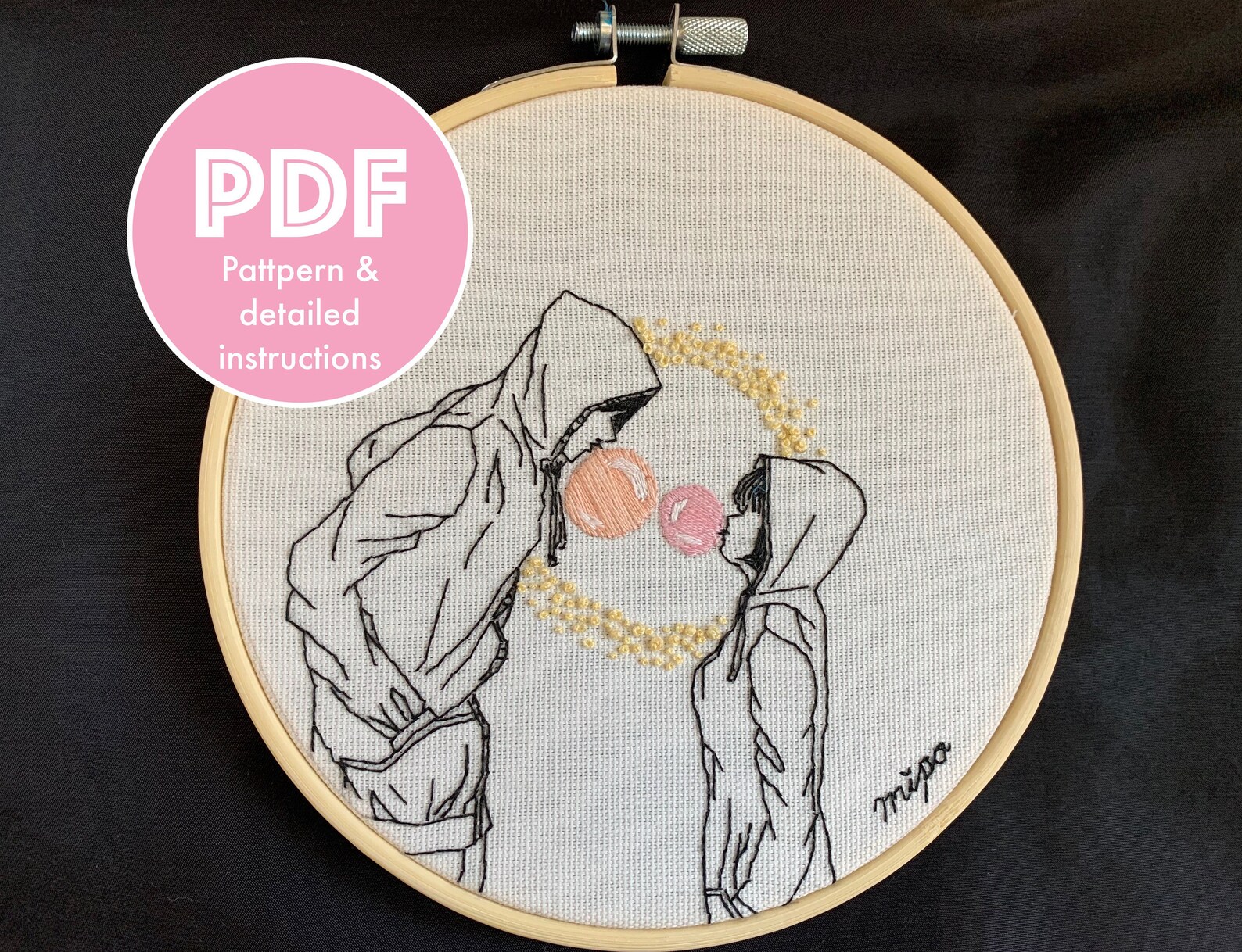 PDF Embroidery Pattern Couples Embroidery Modern Embroidery - Etsy
