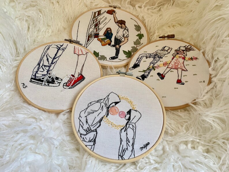 PDF Embroidery Pattern Couples Embroidery Modern Embroidery - Etsy