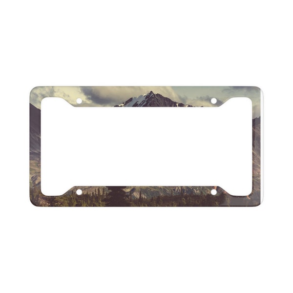 Mountain License Plate Frame - Etsy