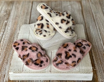 Pink Cheetah Slippers - Etsy