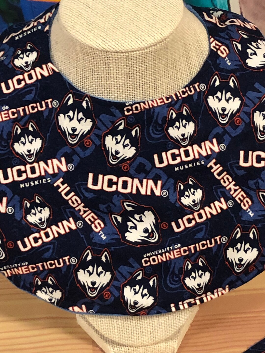 Rare Uconn Baby Burp Cloth and Bib With Minky Backing. - Etsy