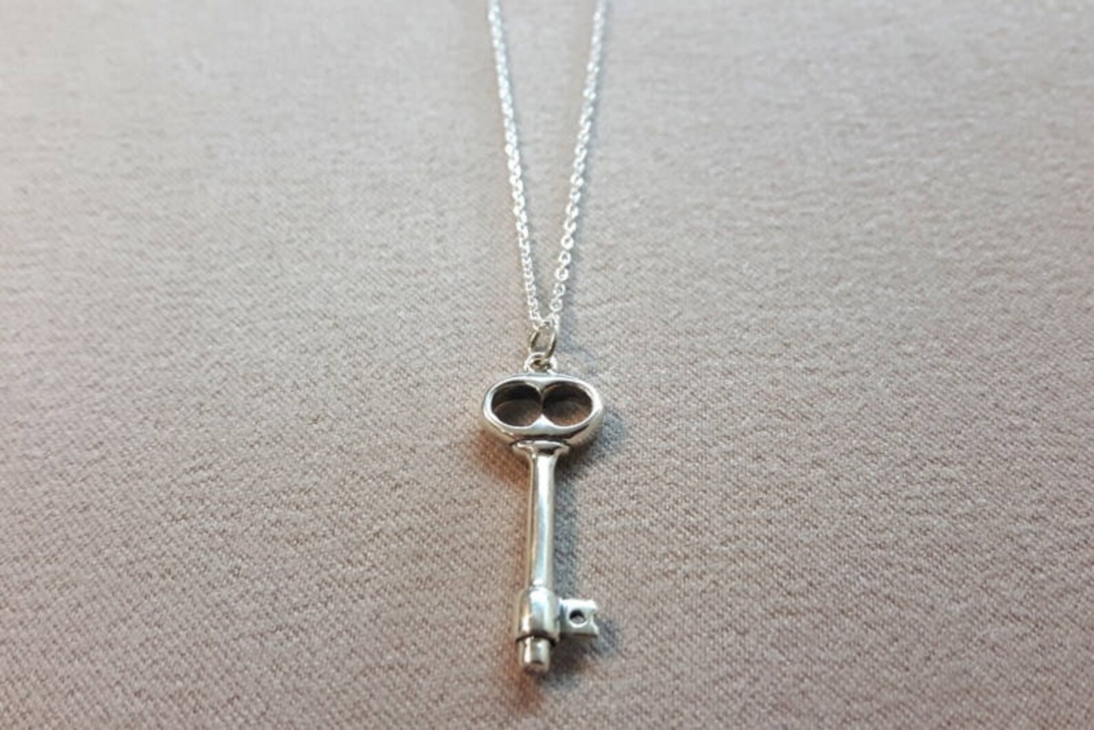 Dainty Silver Key Pendant Sterling Silver Dainty Key Pendant - Etsy