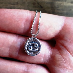 Silver Astrological Sign Pendant Sterling Symbol Necklace - Etsy
