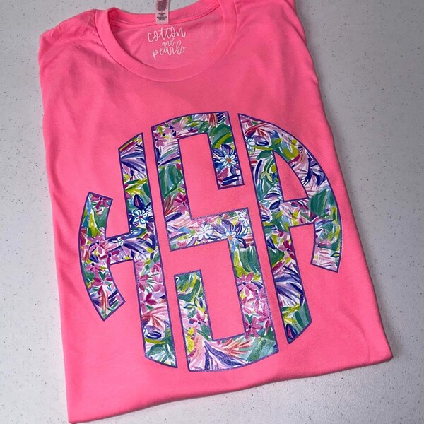 Monogram Tee - Etsy
