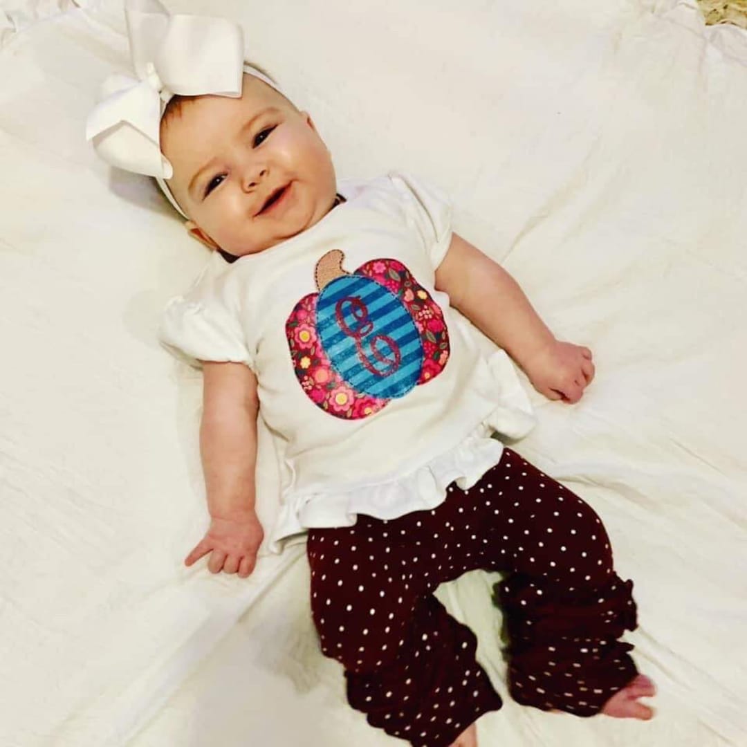 Matilda Jane Inspired Monogrammed Pumpkin- Girl Fall Pumpkin- Monogram ...