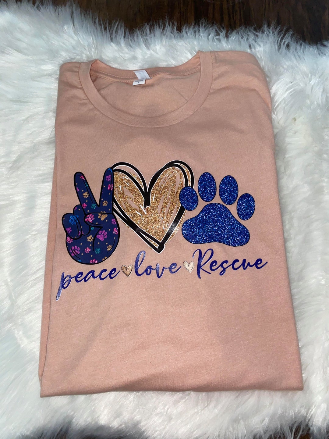 Peace Love and Rescue Shirt- Dog Rescue Shirt-dog Breeds - Peace- Love ...