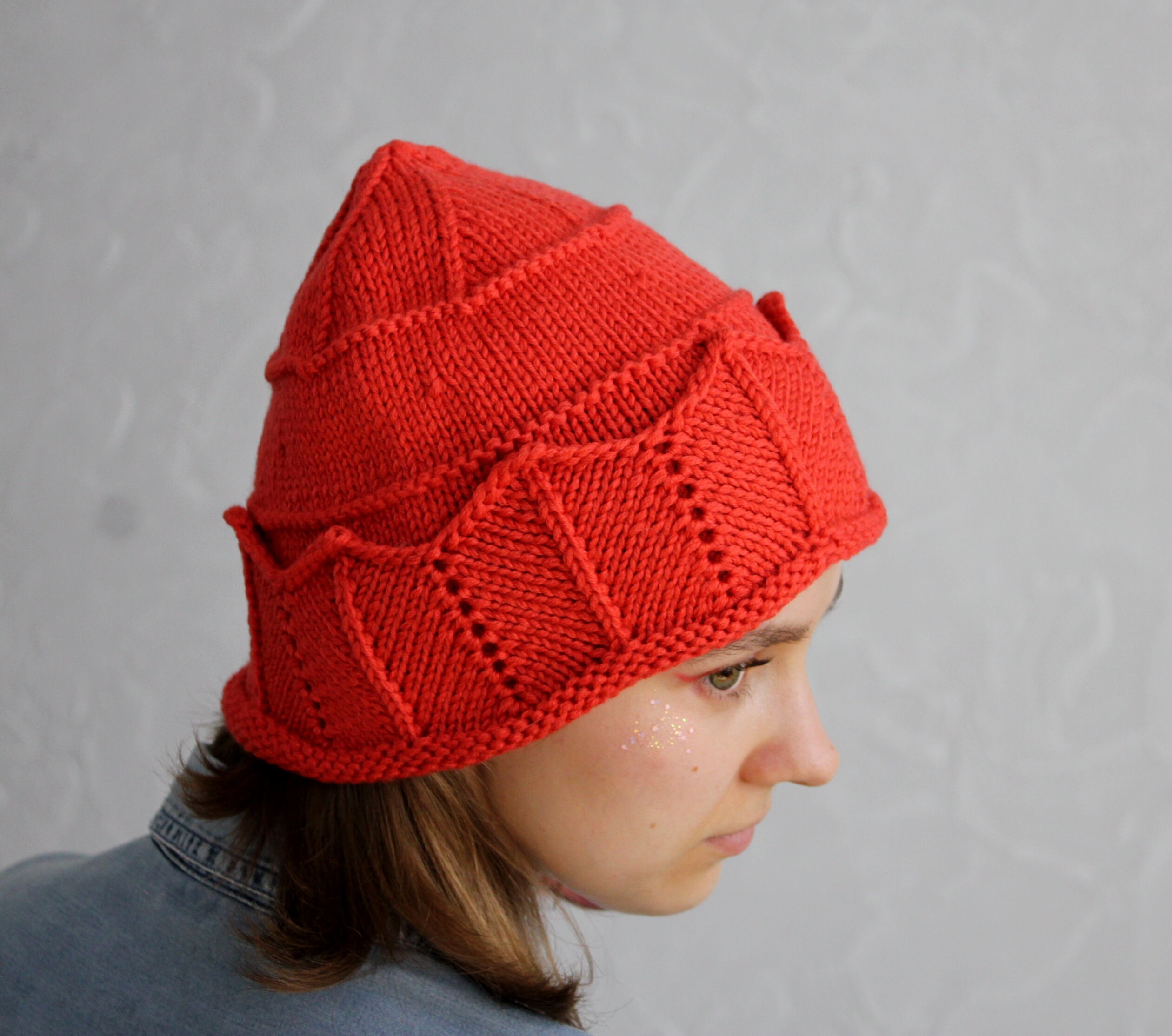 Yellow Crown Hat, Jughead Beanie, Wool Hand Knit Hat, Whoopee Cap ...