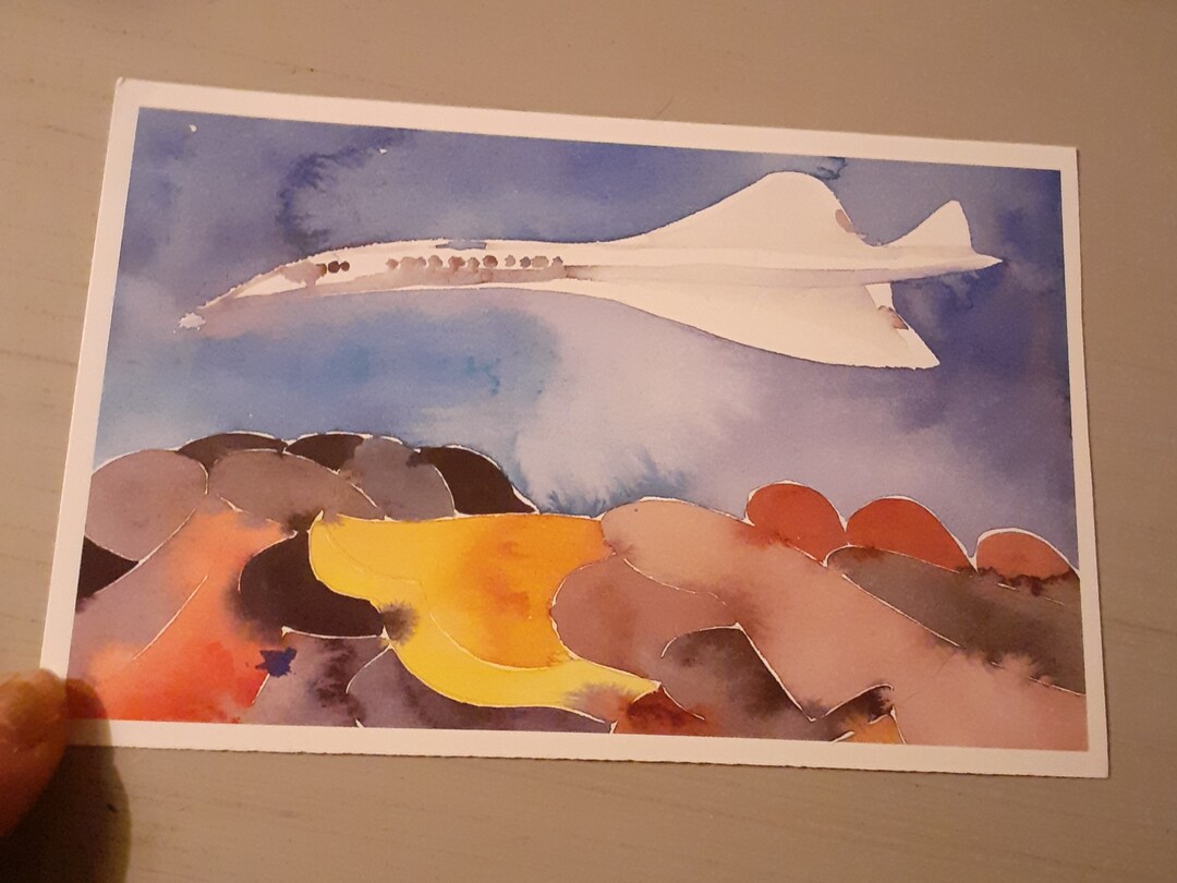 France Concorde Plane Commemorative Postcard - Etsy
