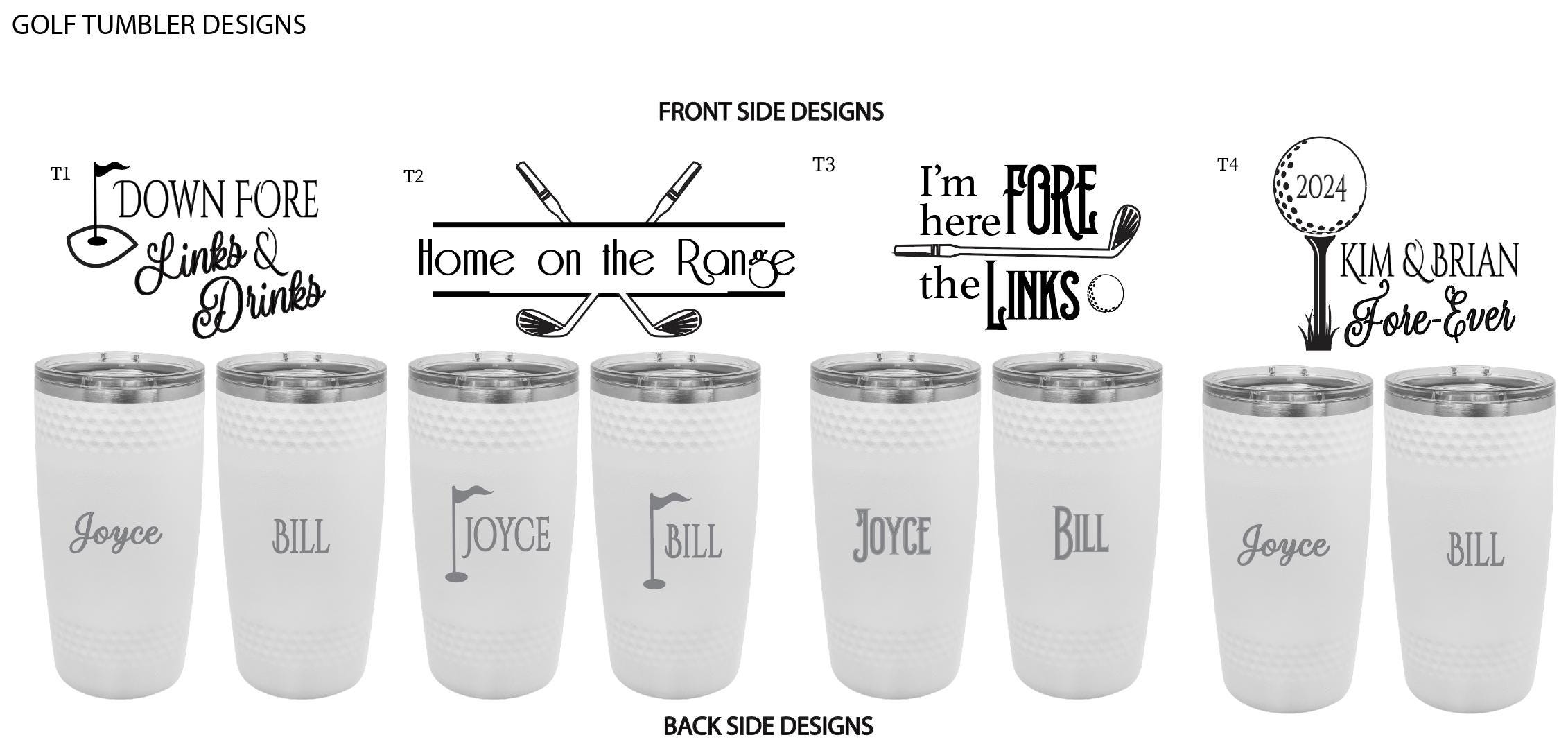 Engraved Dimpled 20oz Polar Tumbler | Personalized Golf Gift | Golf ...