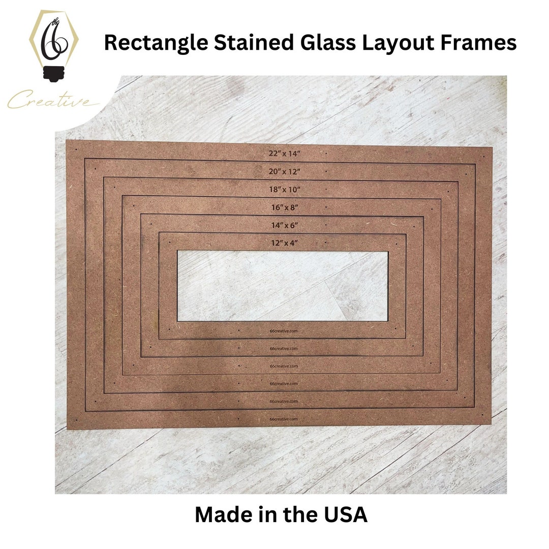 Rectangle Stained Glass Layout Frame, Rectangle Layout Frame, Stained ...
