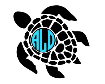 Turtle monogram | Etsy