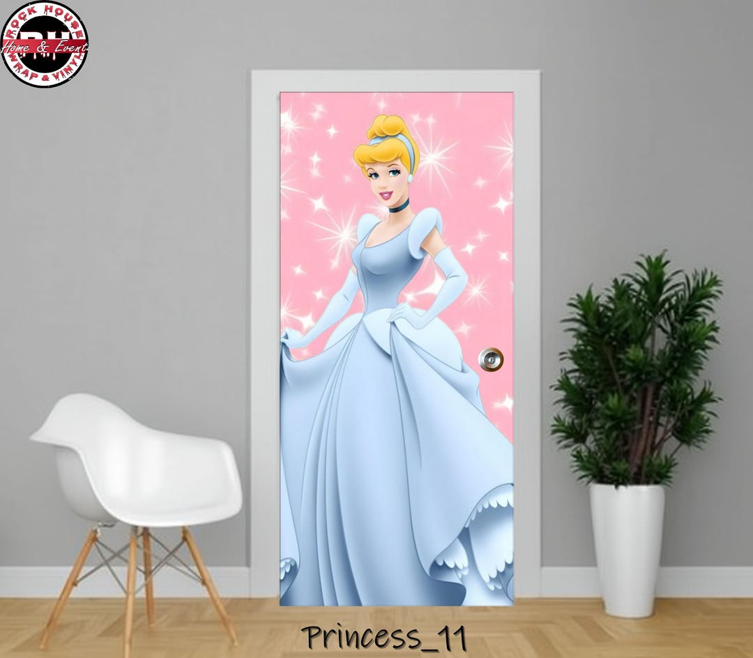 Cinderella Door Wrap – Peel and Stick Vinyl Door Decal - Etsy
