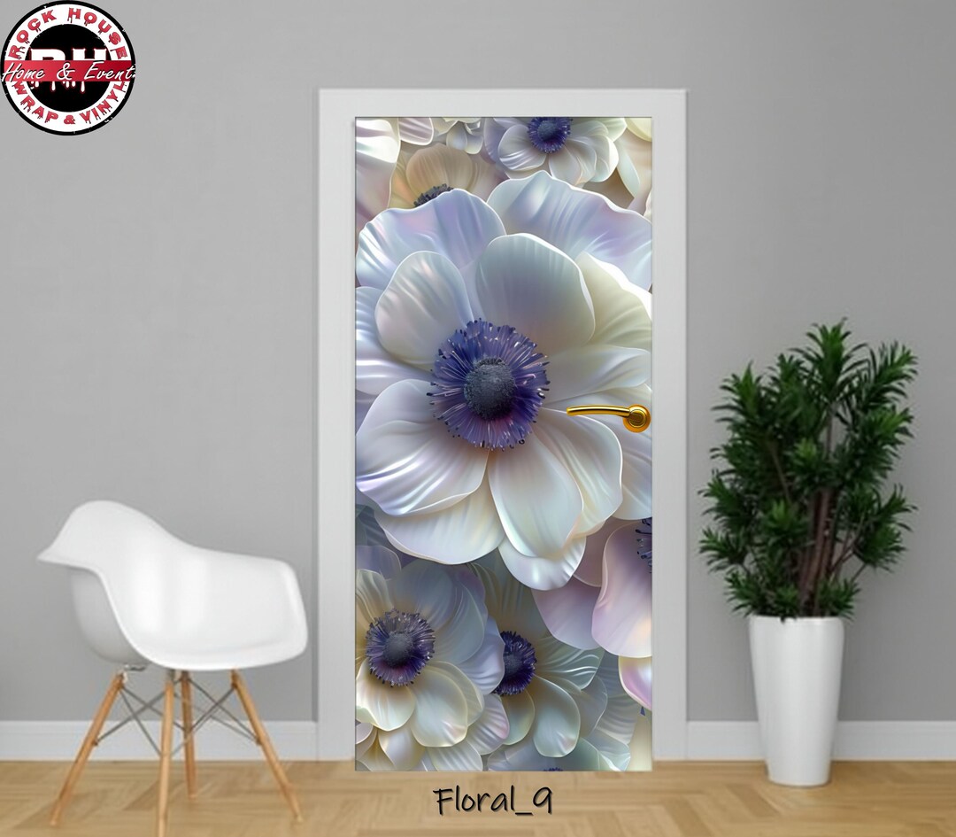 FLORAL_9 Door Wrap Wildflower - Custom Door Wrap - Etsy