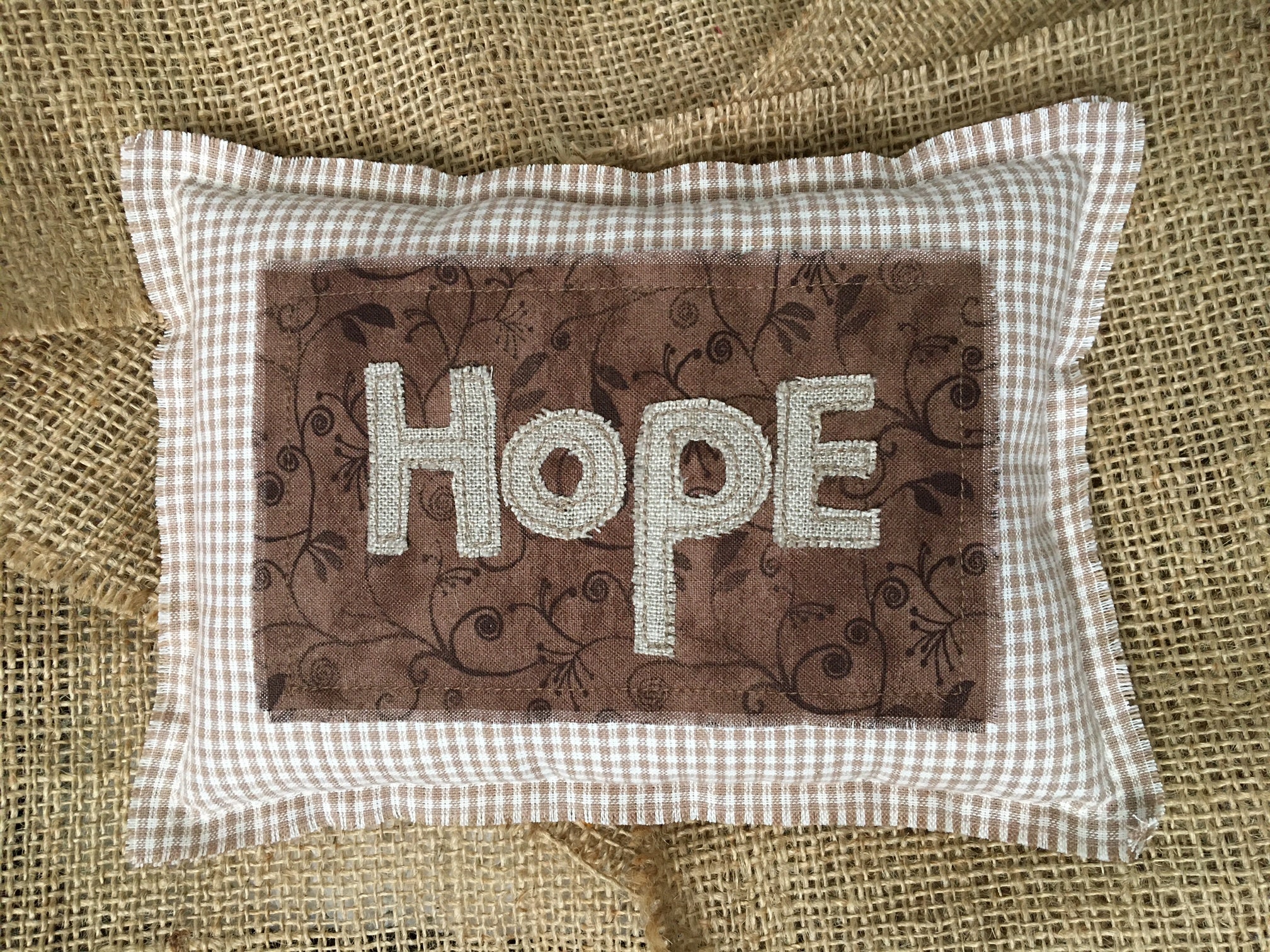 Hope Pillow Tuck Shelf Sitter Country Farmhouse Inspirational Linen ...
