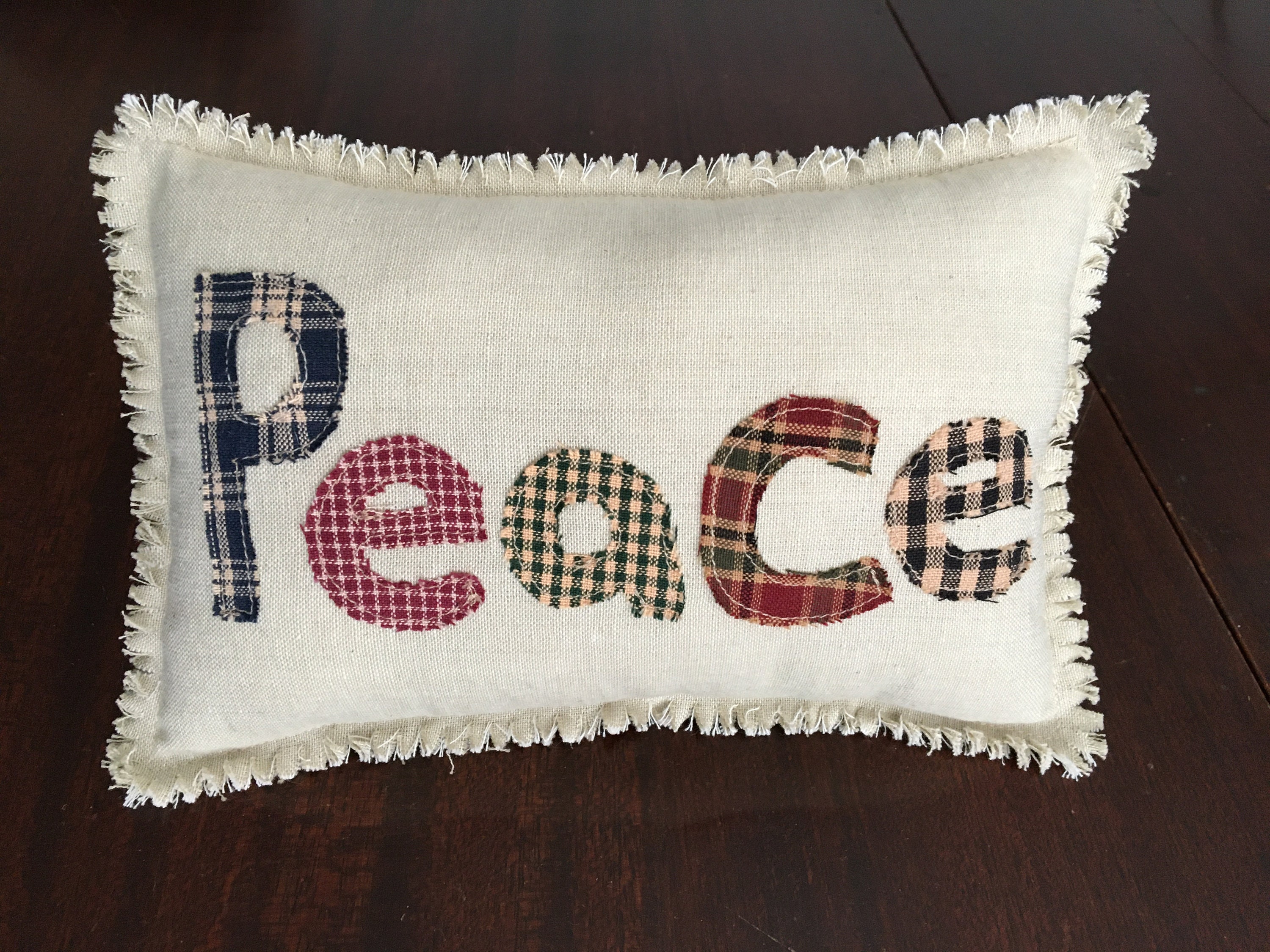 Homespun Peace Pillow Tuck Small Decorative Shelf Sitter Primitive ...