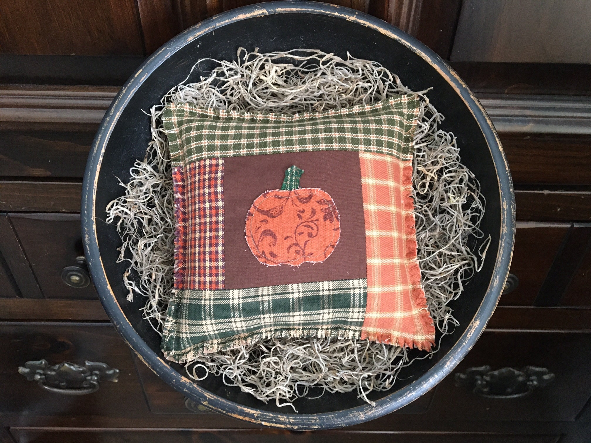 Fall Pumpkin Small Pillow Tuck Shelf Sitter Tiered Tray Decor - Etsy