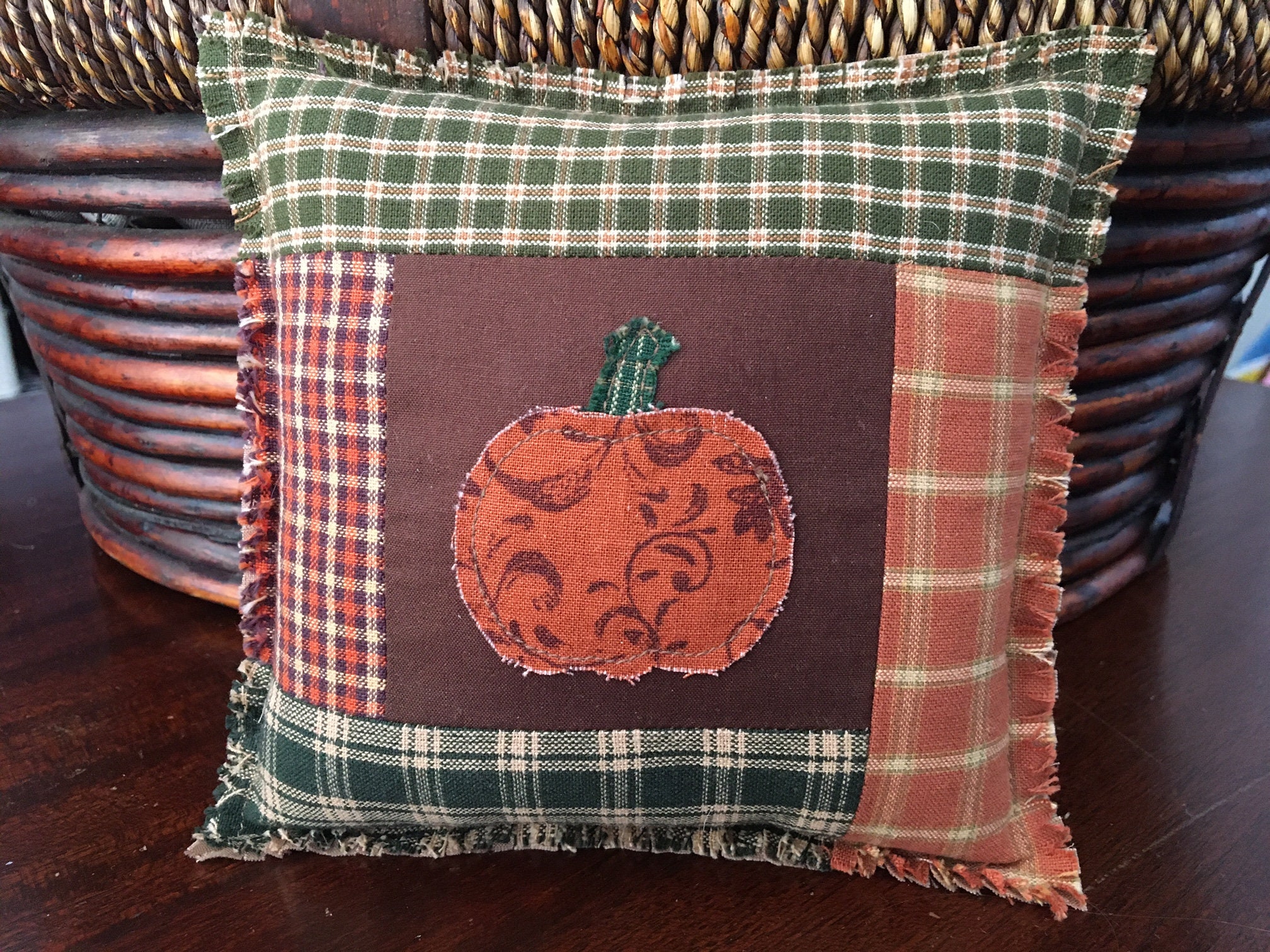 Fall Pumpkin Small Pillow Tuck Shelf Sitter Tiered Tray Decor - Etsy