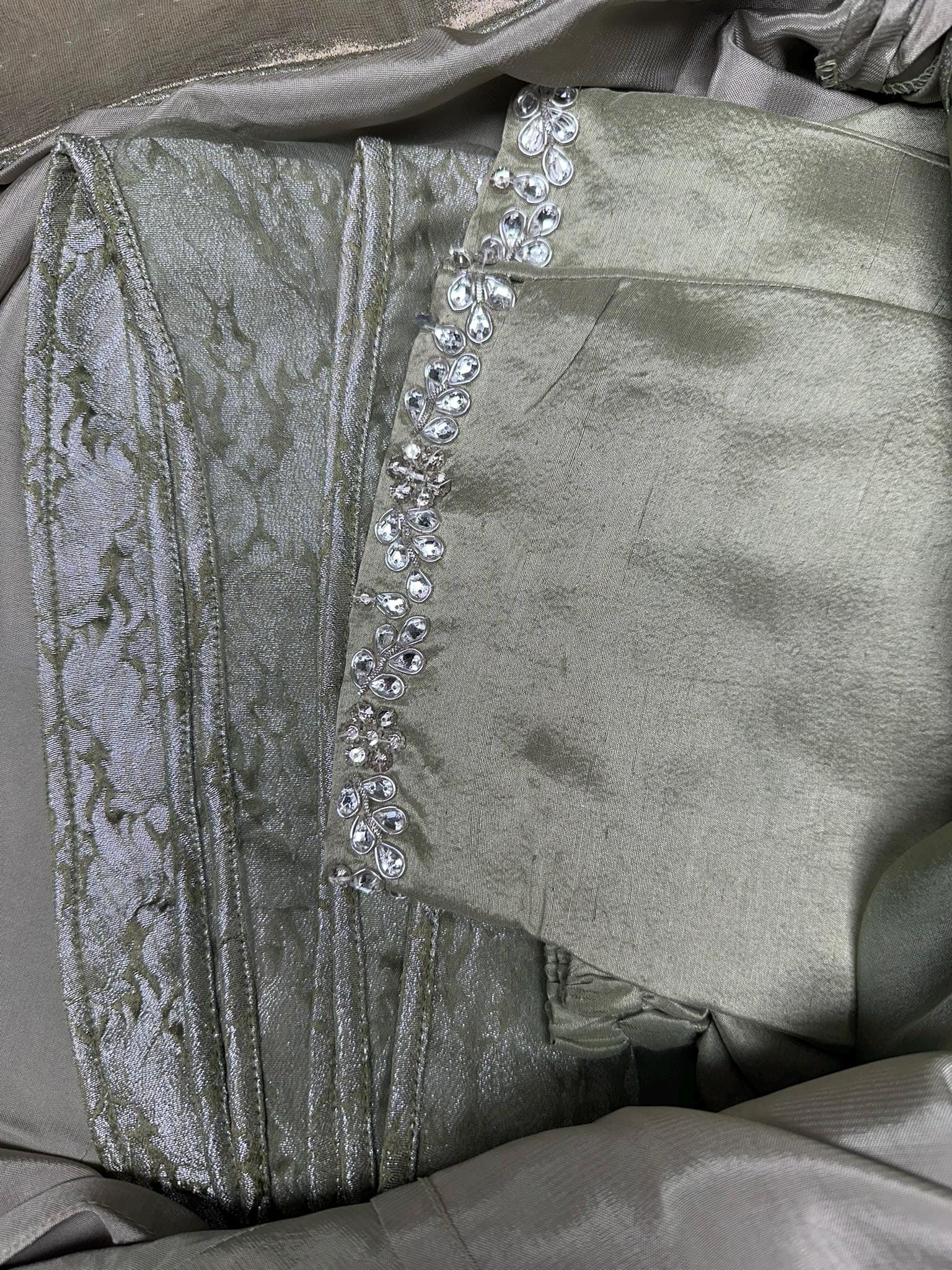 Mubashira Usman Formal Outfit – Tissue Material With Silk Pants ...