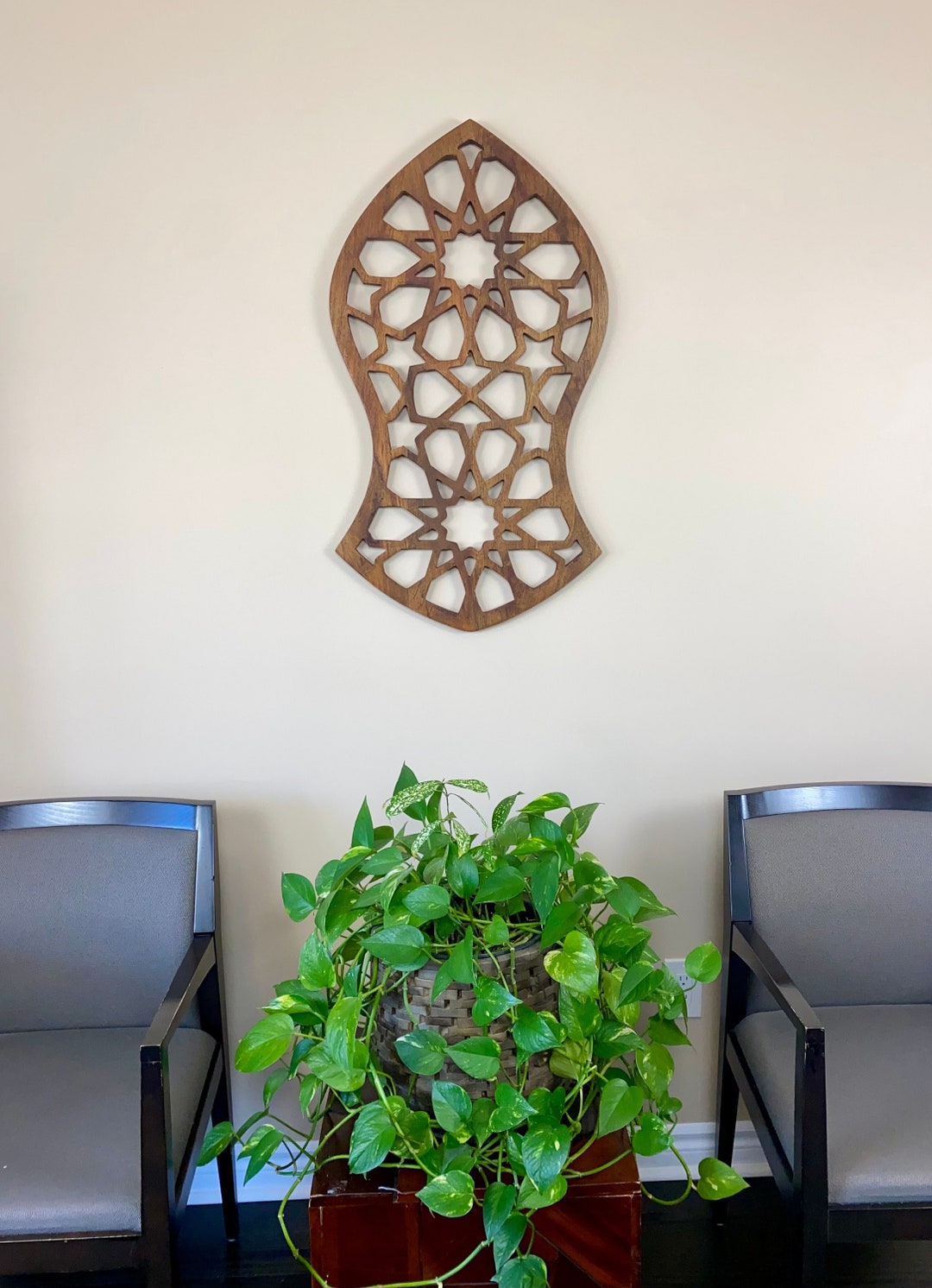 Blessed Sandala Geometrical Wall Art - Natural Acacia Wood - 17 Mm ...