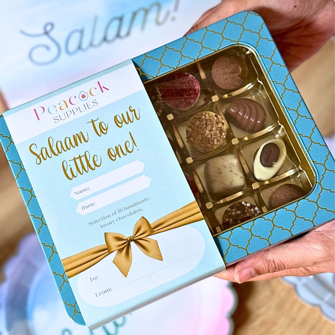 Salam Baby Luxury Chocolate Selection Gift Tin 16pk - Personalised Gift ...