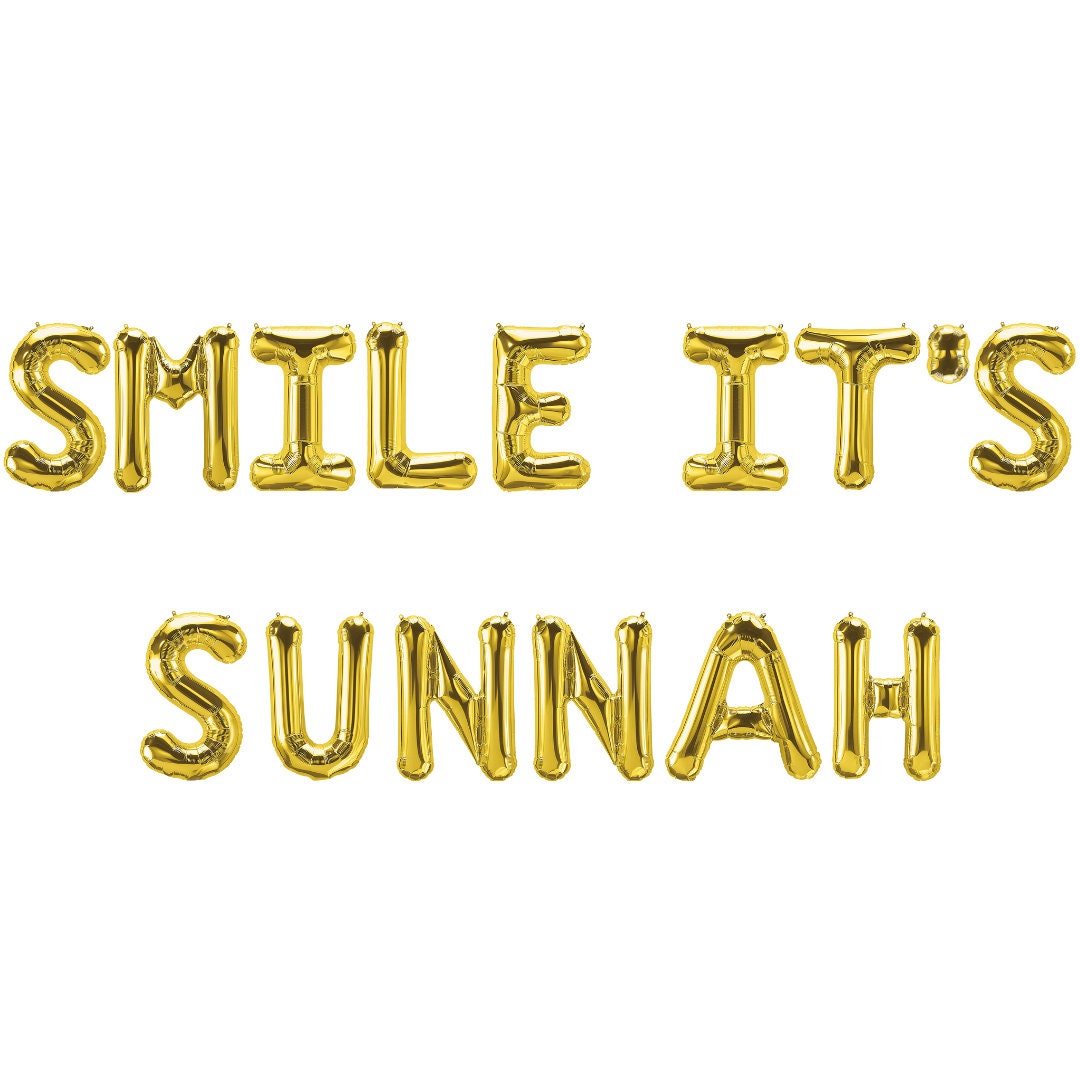 Smile It's Sunnah Foil Balloons - Islamic Party Decor Muslim Banner ...