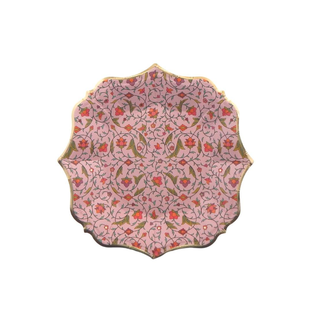 Persian Party Dessert Plates 10pk - Pink Floral Party Decor Persian New ...