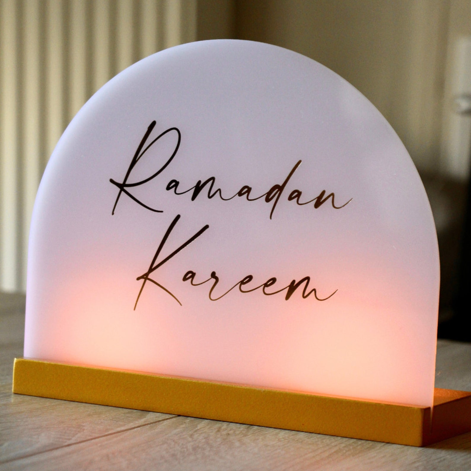 Acrylic Candle Plaque Display - Ramadan & Eid Decoration Islamic Decor ...