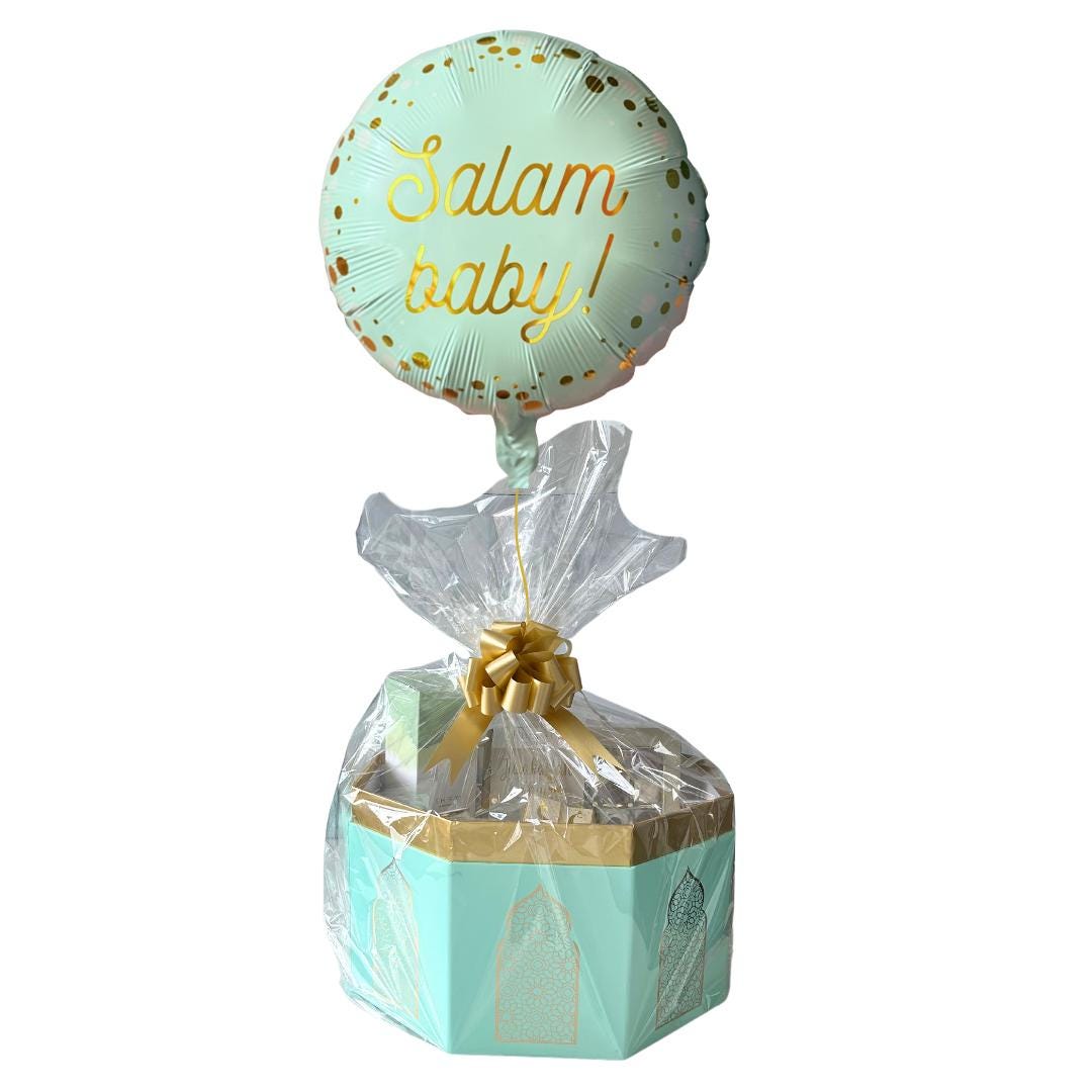Salam Baby Large Hamper Gift Box & Balloon - Personalised Gift ...