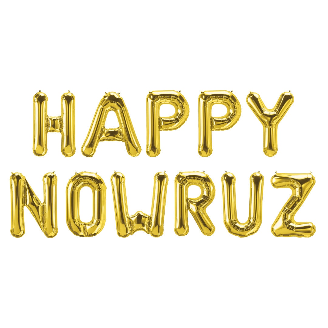 Happy Nowruz Foil Balloons - Persian New Year Haft Sin Persian Decor ...