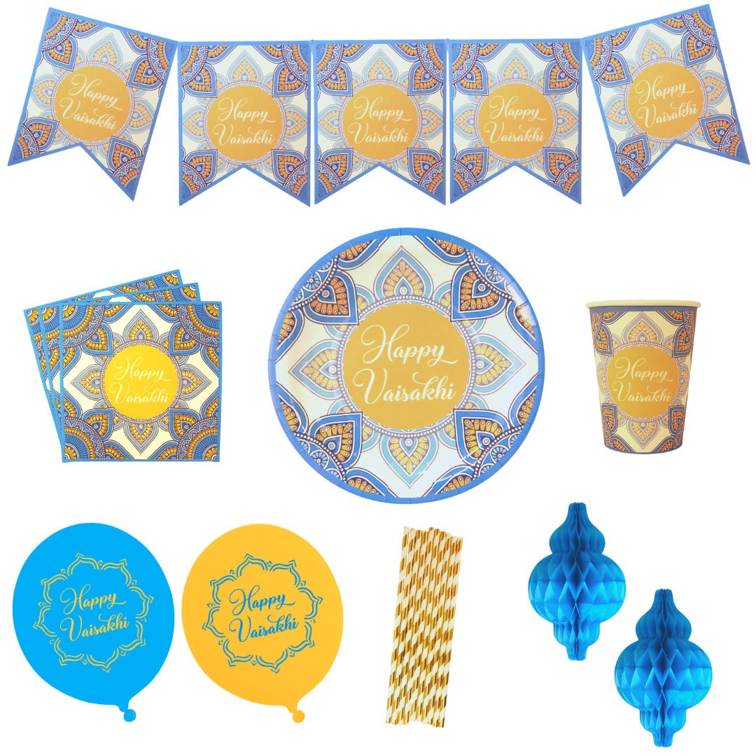 Party in A Box Vaisakhi - Blue & Yellow Vaisakhi Gifts Vaisakhi Decor ...