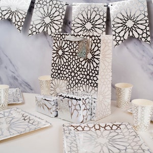 Party in A Box Geo Silver - Party Decorations Foiled Party Decor ...