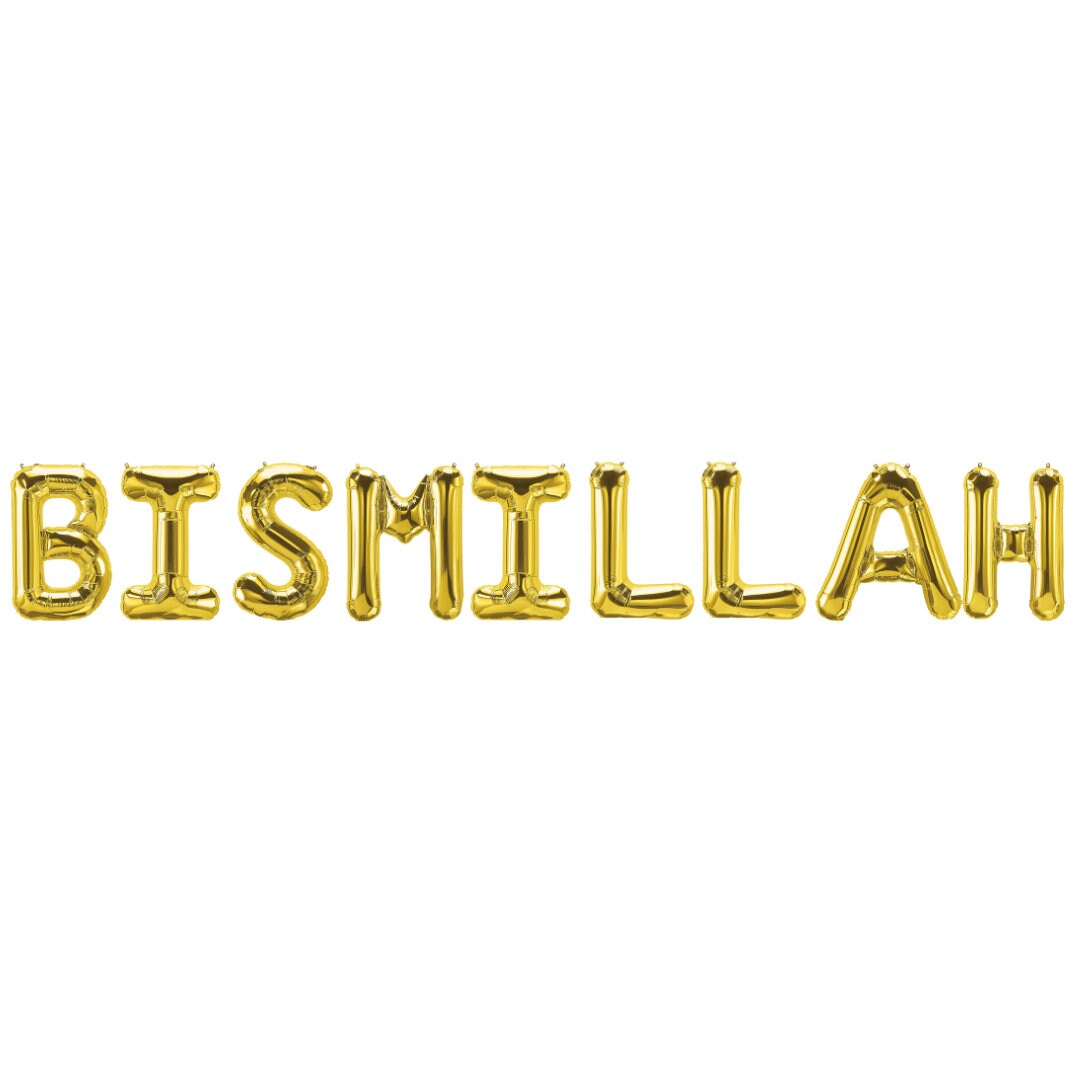 Bismillah Foil Balloons - Party Balloons Decor Set New Baby Gifts New ...