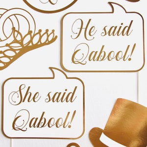 Qabool Wedding Photo Props 15 Pack - Printed & Cut With Sticks Nikah ...