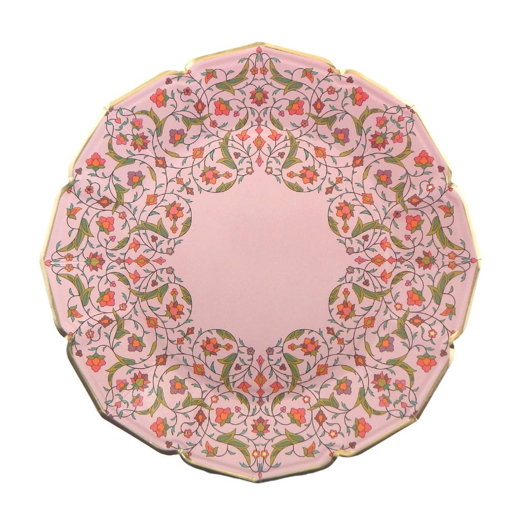Persian Party Plates 10pk - Pink Floral Party Persian Decor Persian New ...