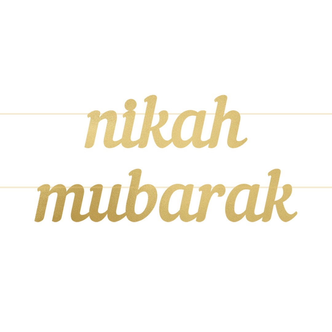 Nikah Mubarak Letter Banner Nikah Decor for Nikkah Party Set Dulhan ...