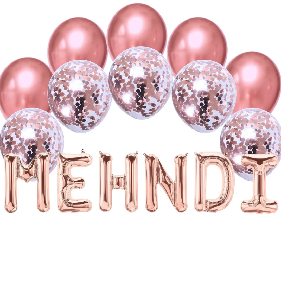 Balloon Bundle Mehndi - Party Decor Sangeet Decorations and Mayoun ...