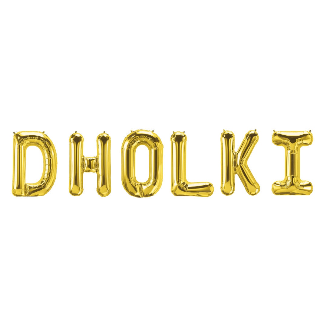 Dholki Foil Balloons - Mehndi Party Decor Sangeet Decorations & Mayoun ...