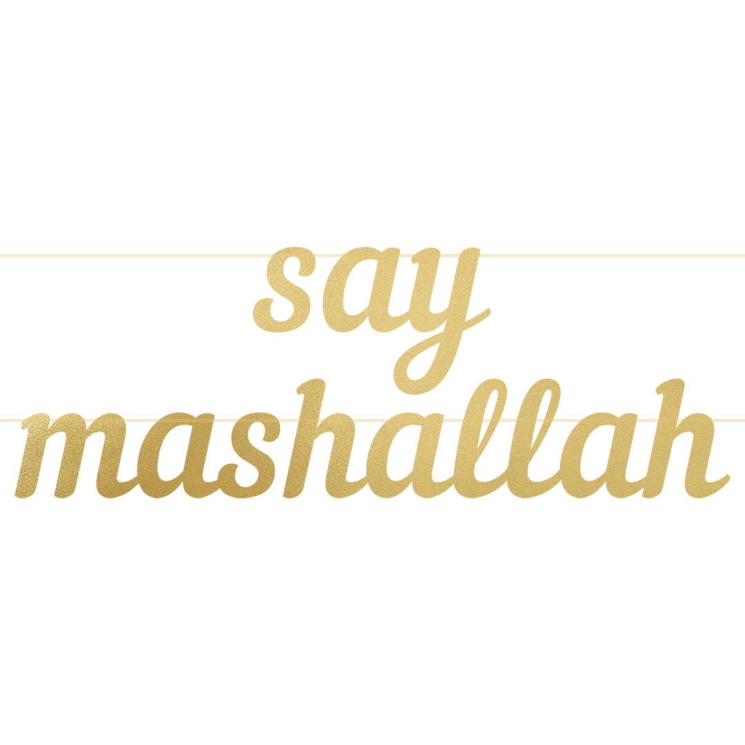 Say Mashallah Letter Banner - Party Bunting Decor Set New Baby Gifts ...