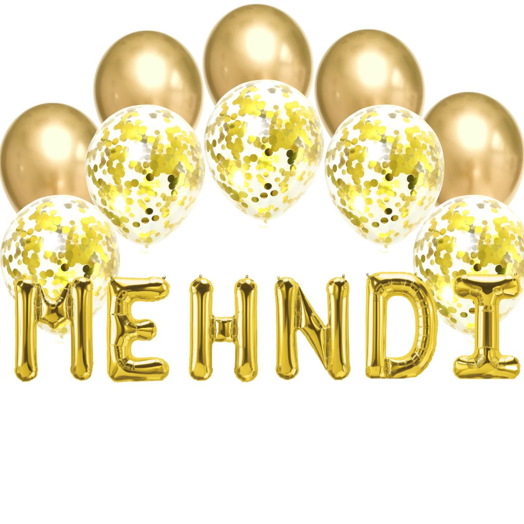 Balloon Bundle Mehndi - Party Decor Sangeet Decorations and Mayoun ...