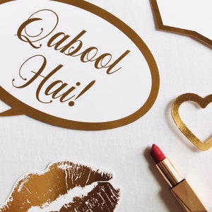 Qabool Wedding Photo Props 15 Pack - Printed & Cut With Sticks Nikah ...