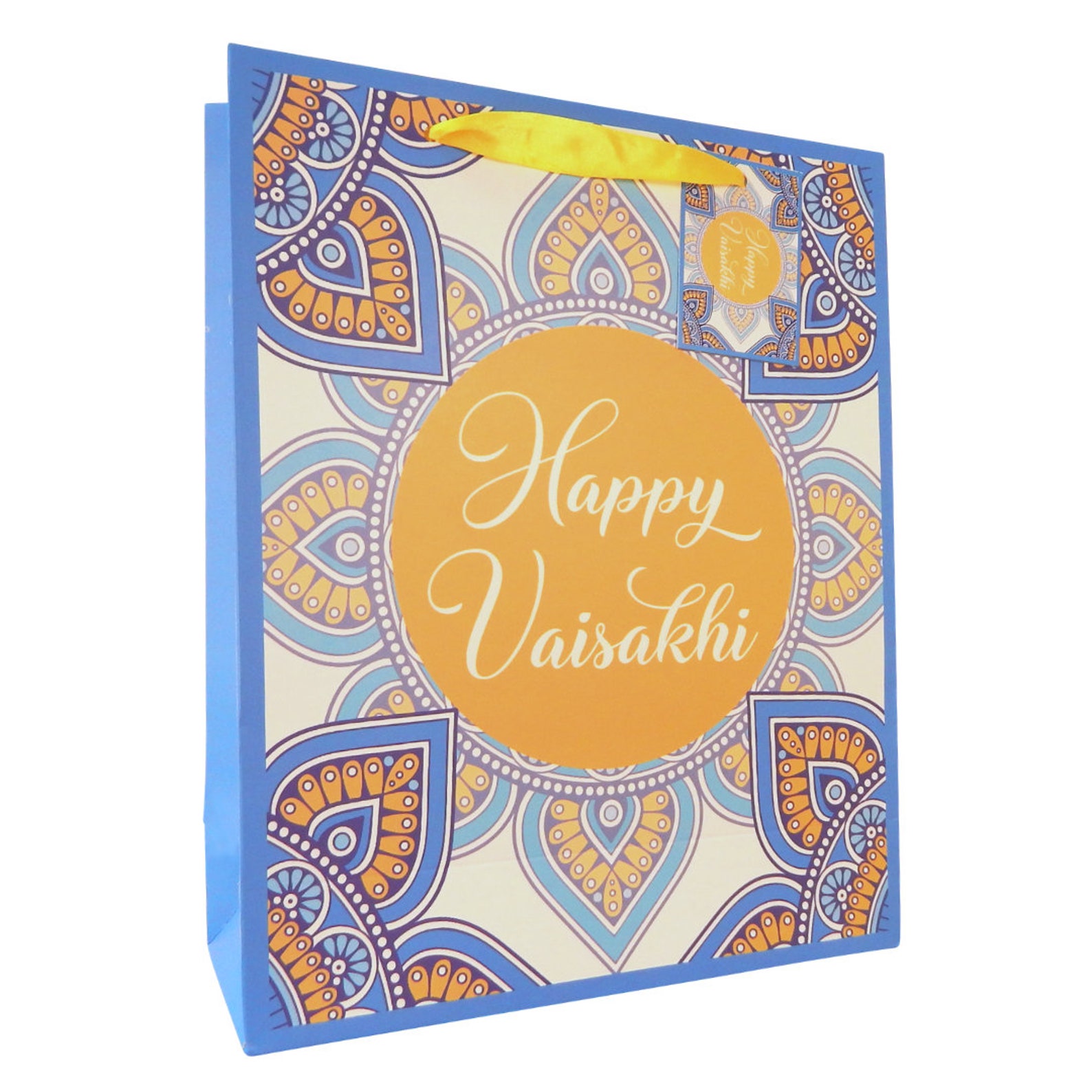 Vaisakhi Gift Bag- Blue & Yellow Vaisakhi Gifts Vaisakhi Decor Sikhi ...