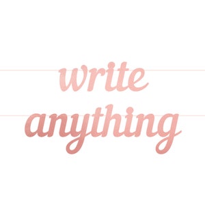 Personalised "write Anything" Letter Banner - Custom Letter Banner ...