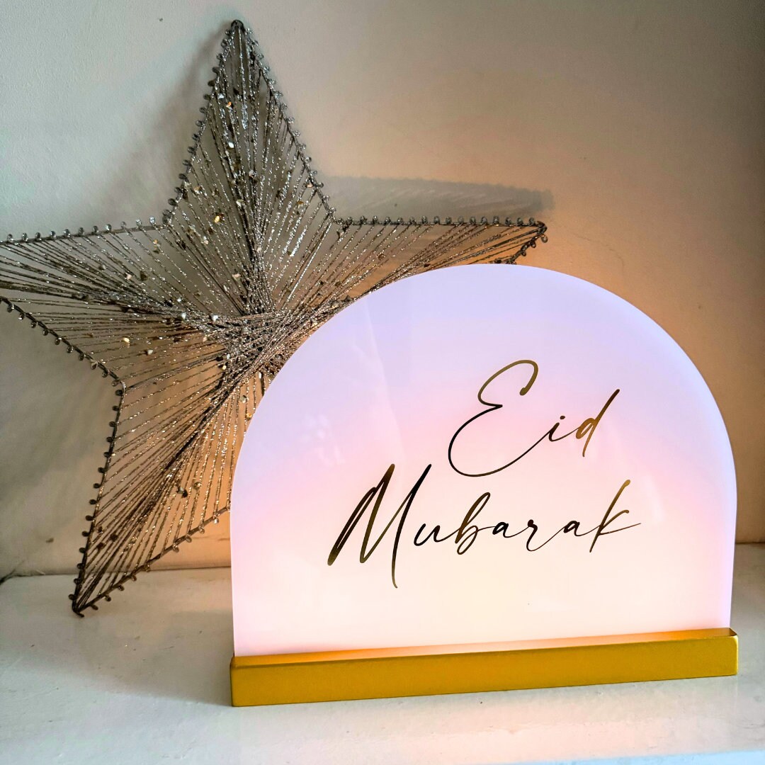 Acrylic Candle Plaque Display - Ramadan & Eid Decoration Islamic Decor ...