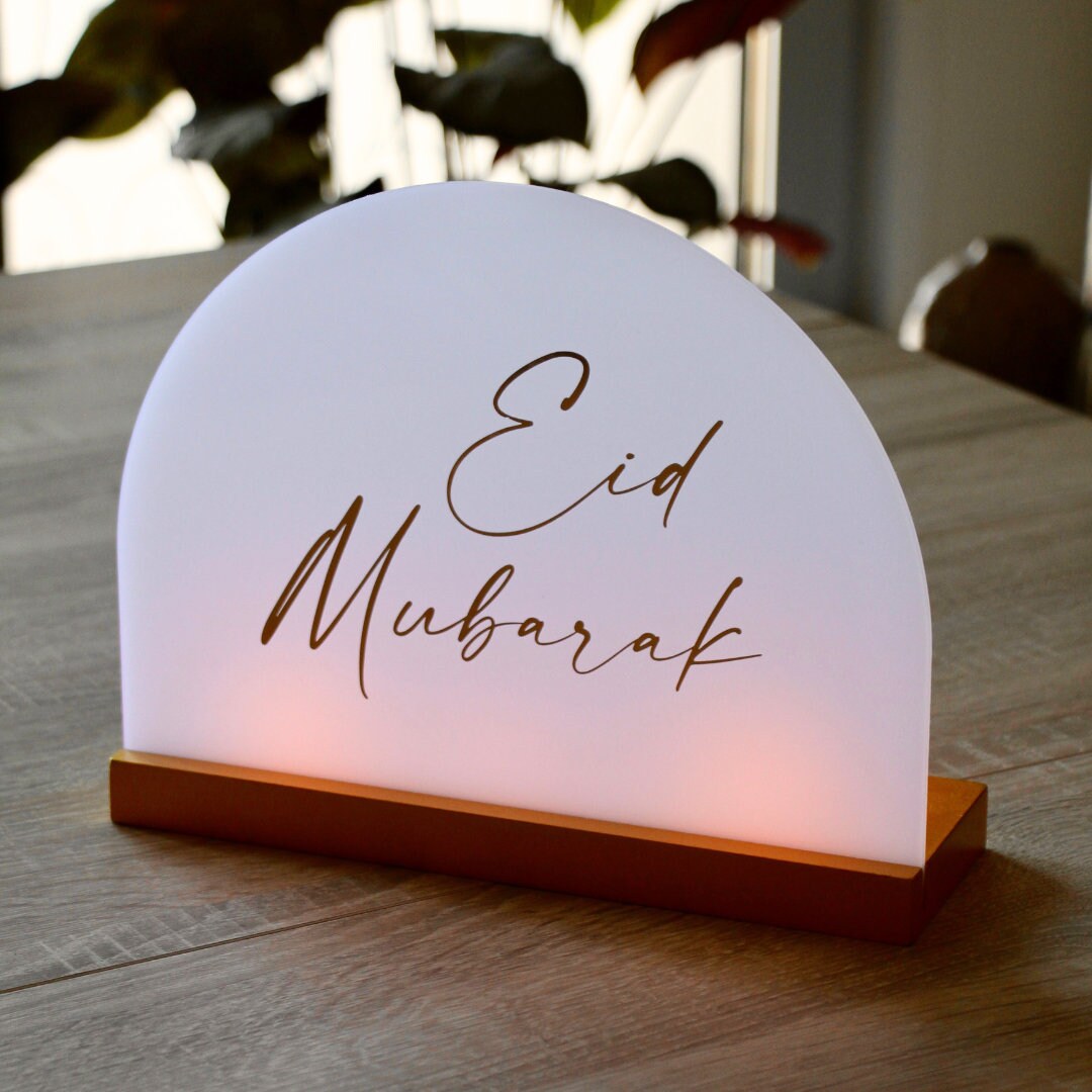 Acrylic Candle Plaque Display - Ramadan & Eid Decoration Islamic Decor ...